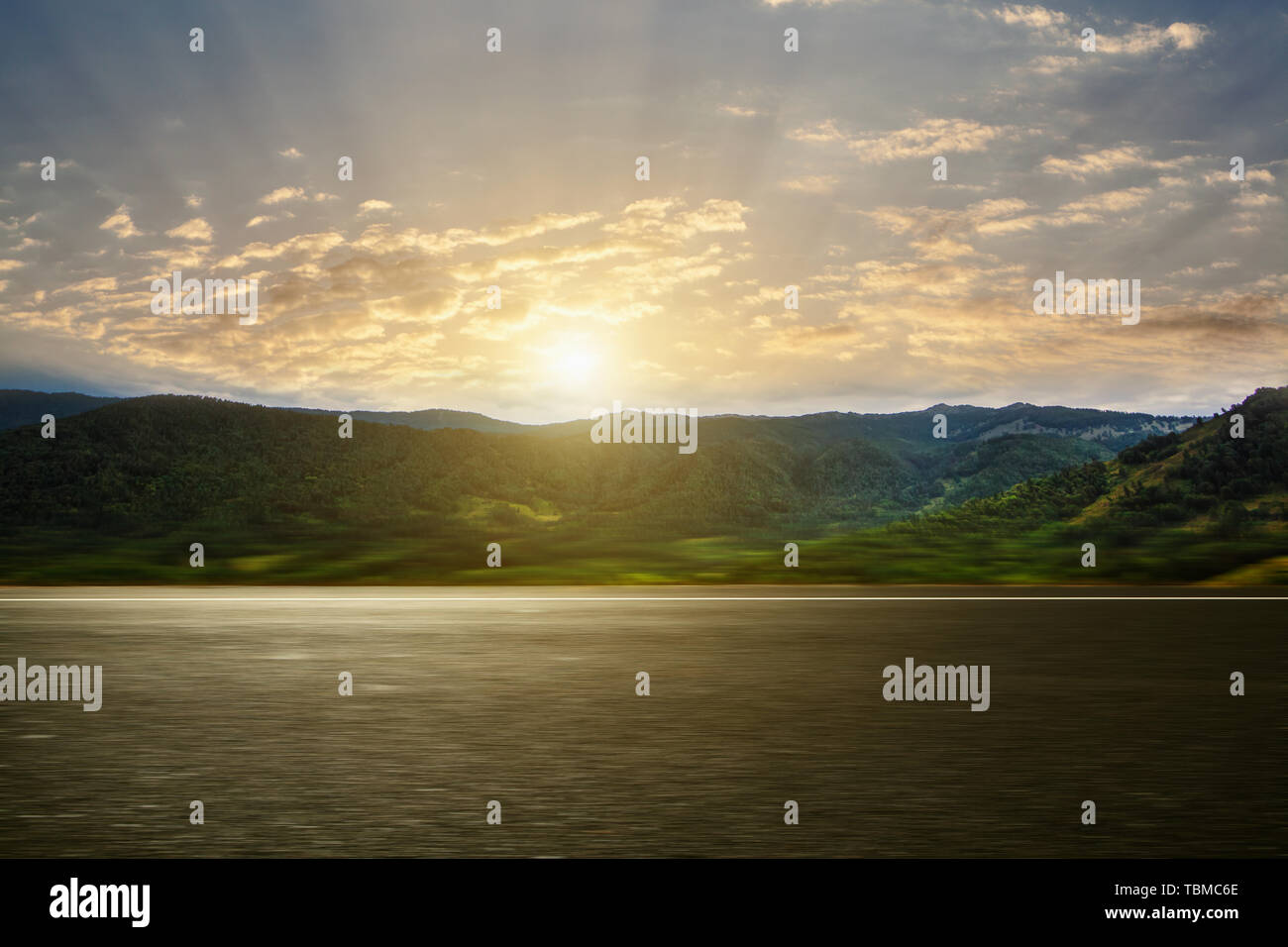 The rural expressway and lawns hi-res stock photography and images - Alamy