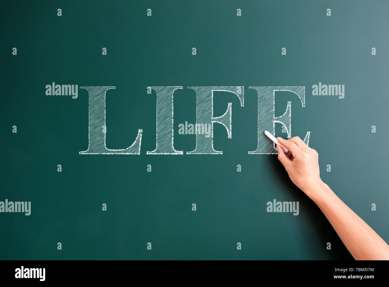 Life is written on blackboard Stock Photo - Alamy