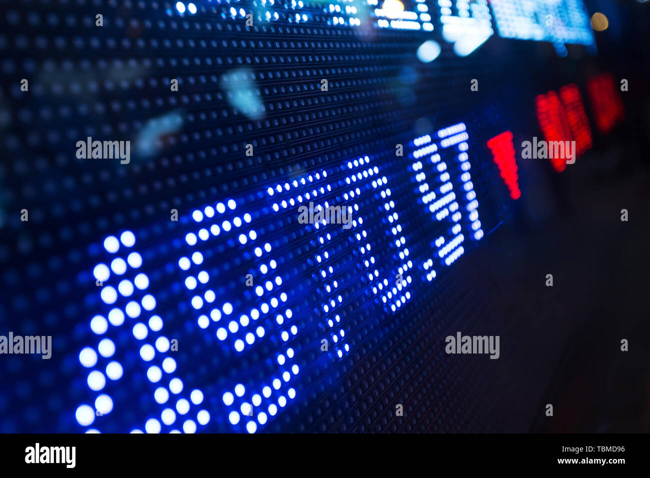 Display of Stock Market quotes Stock Photo - Alamy