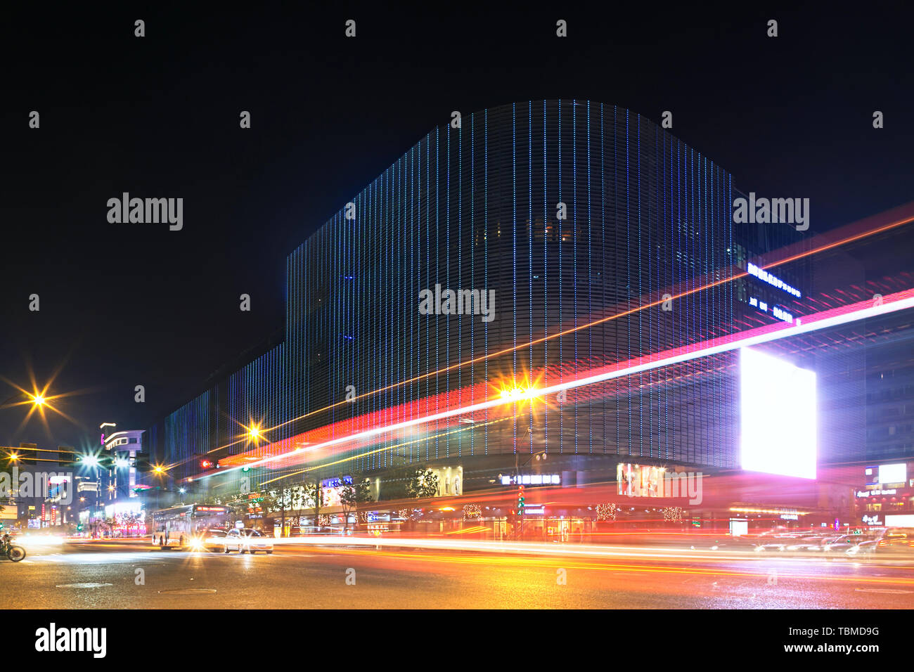 The modern city night background Stock Photo - Alamy