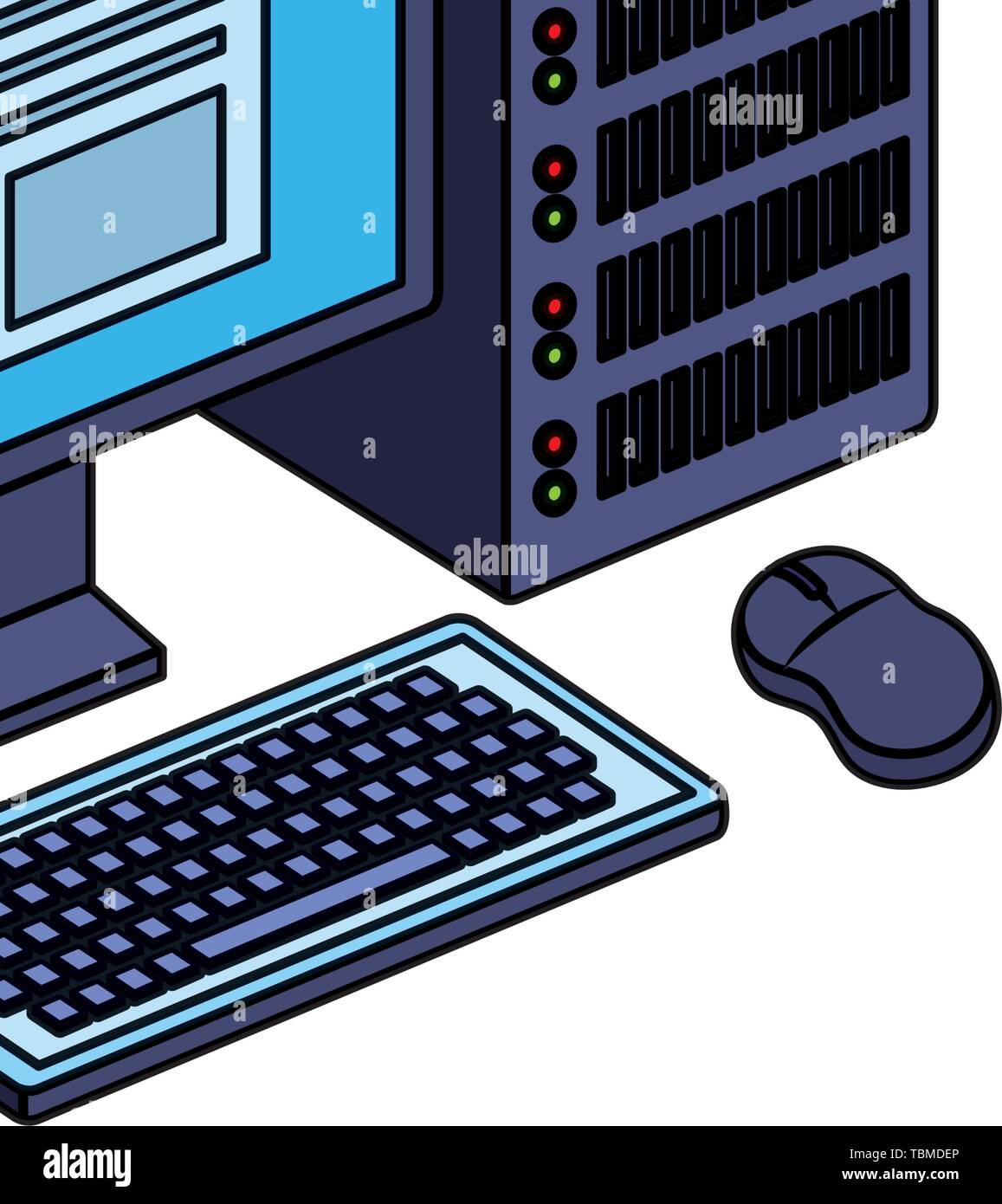 computer desktop device isolated icon Stock Vector Image & Art - Alamy