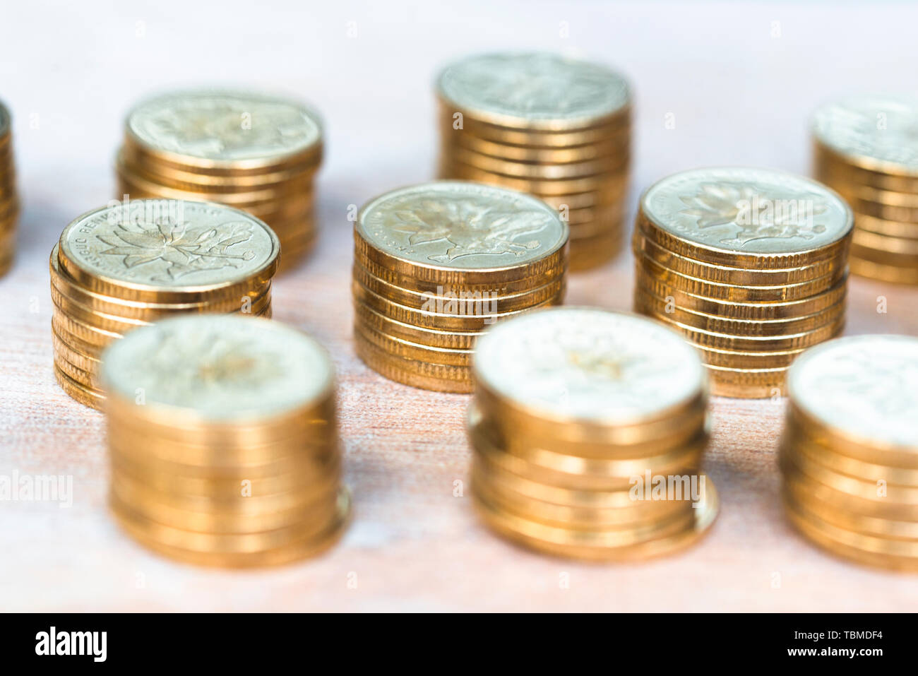 Stacked gold coins Stock Photo - Alamy