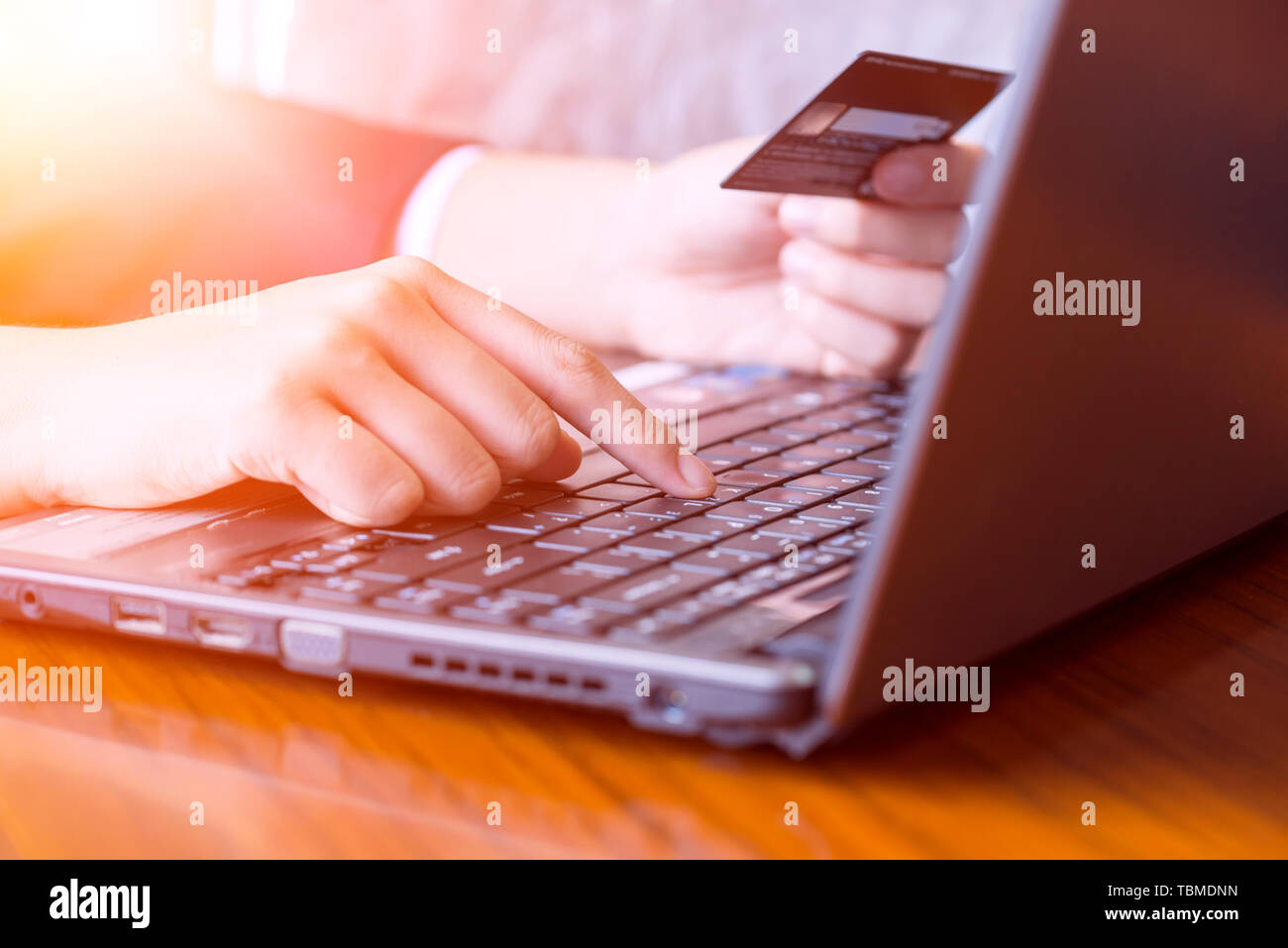 Bank card use laptop pat computer hi-res stock photography and images ...