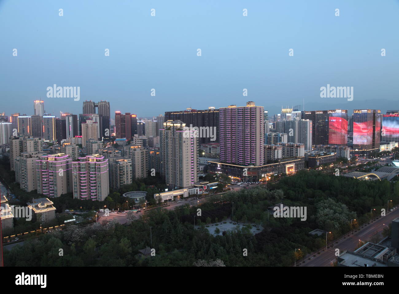 Xian city urban view buildings hi-res stock photography and images - Alamy