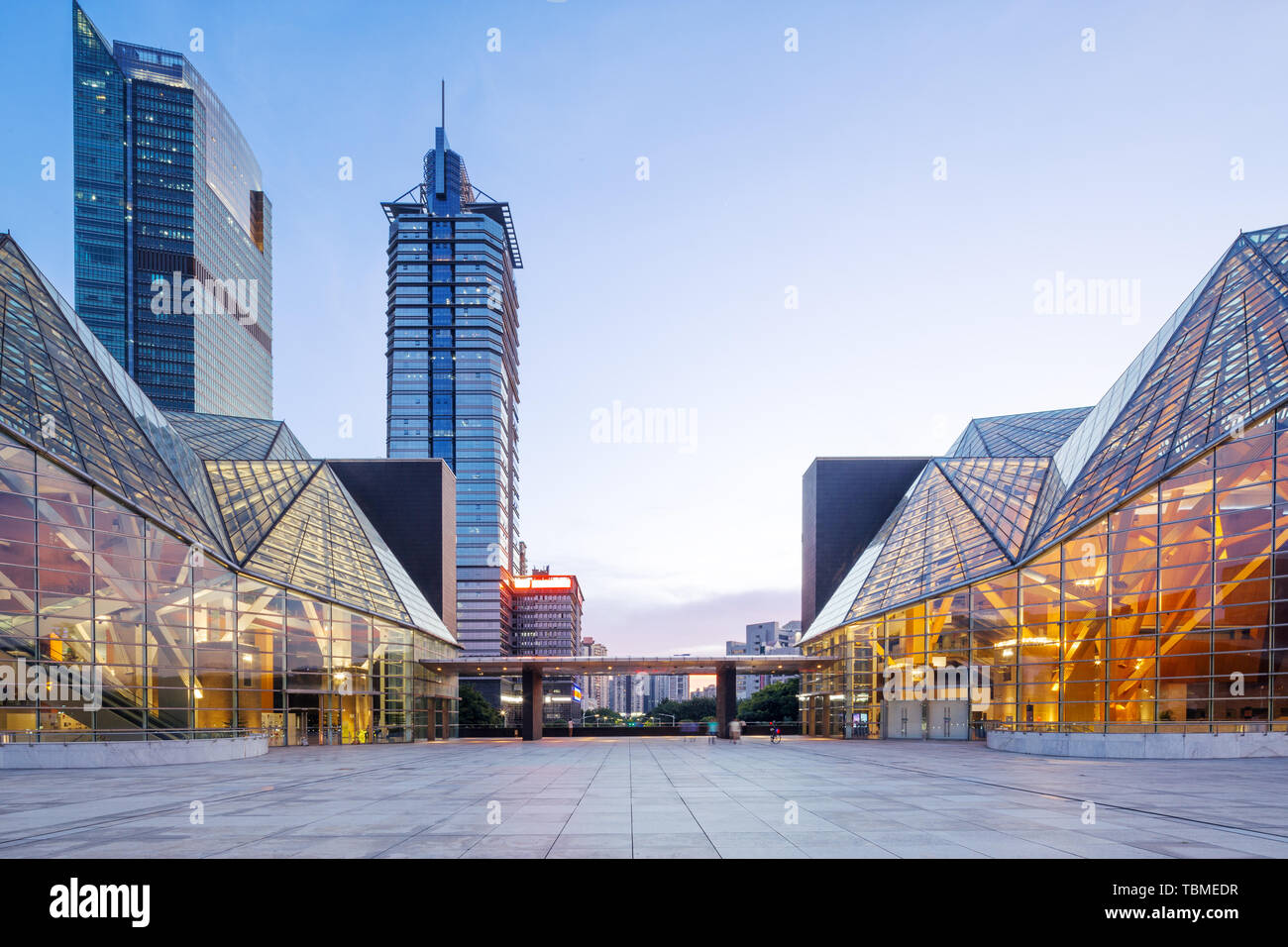 modern business buildings around square in zhuhai Stock Photo - Alamy