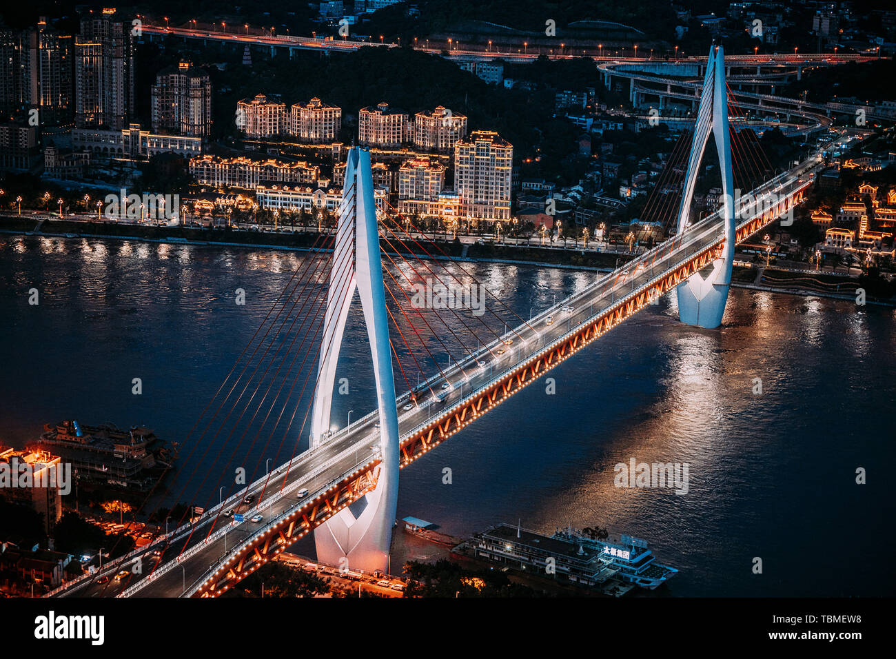 Dongshui Gate Bridge in Chongqing Stock Photo - Alamy