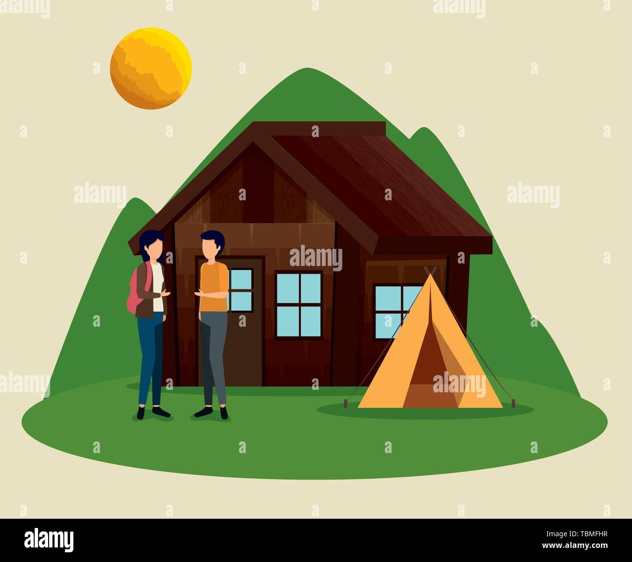 Camp Cabin Clipart