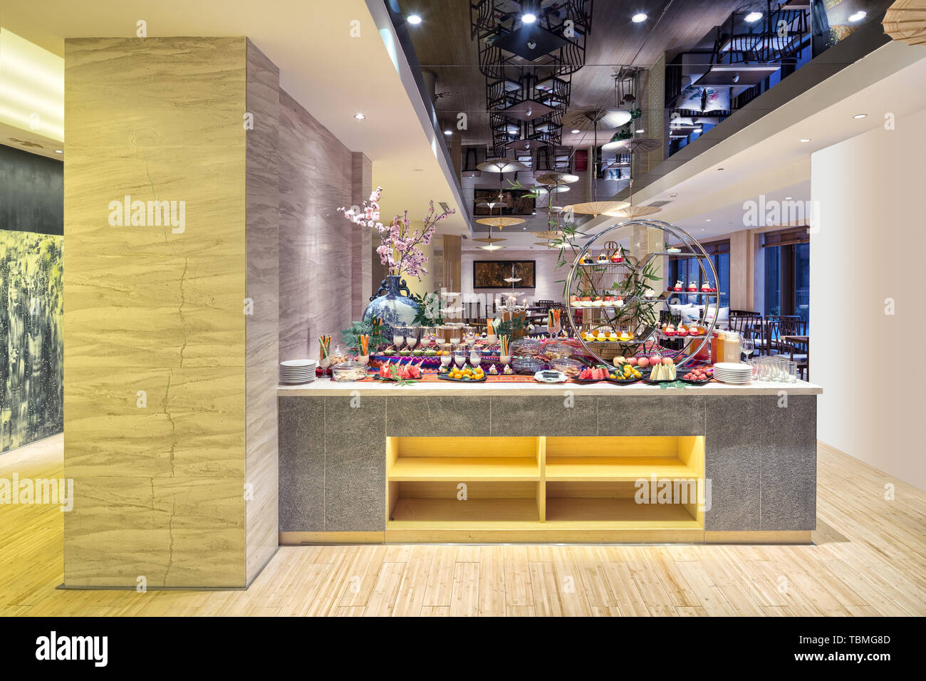 Interior of modern cafeteria of hotels Stock Photo - Alamy