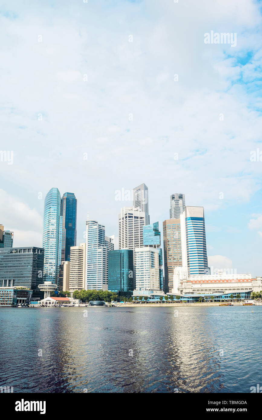 cityscape and skyline of modern city from water Stock Photo - Alamy