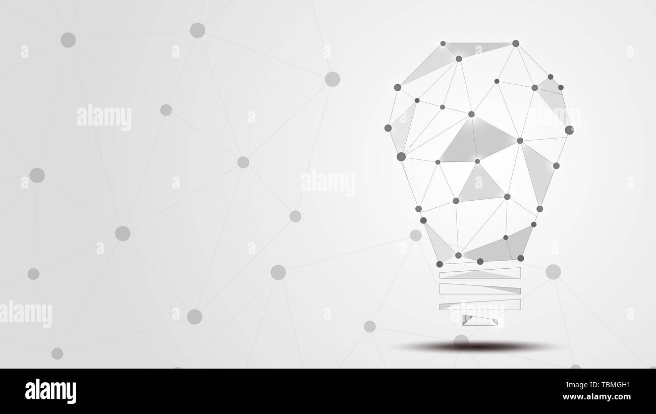 Point, line, face link composition light bulb, network technology ...