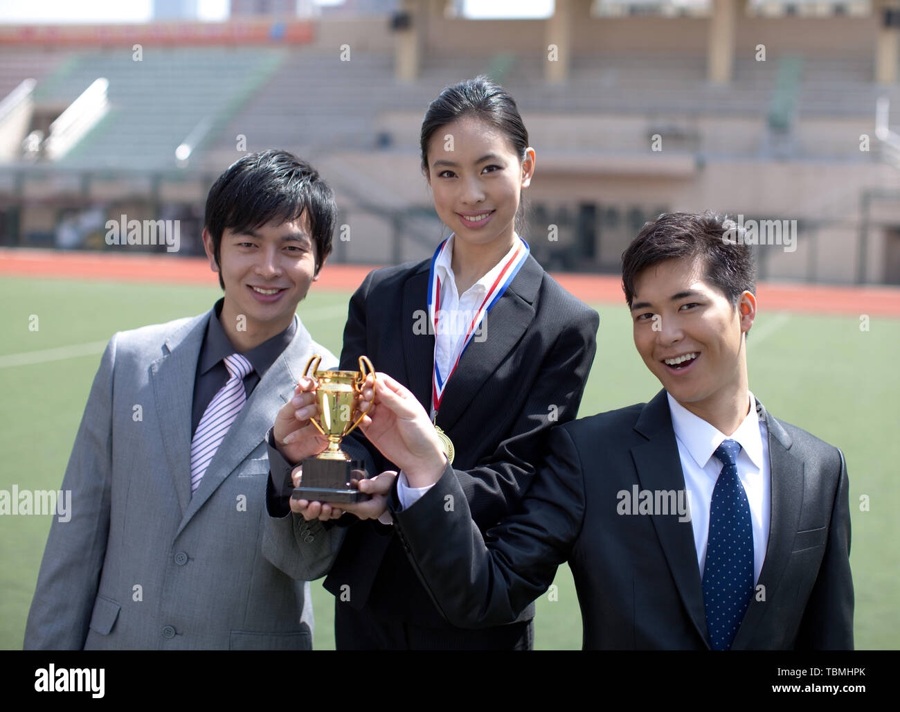 Business people receive awards Stock Photo - Alamy