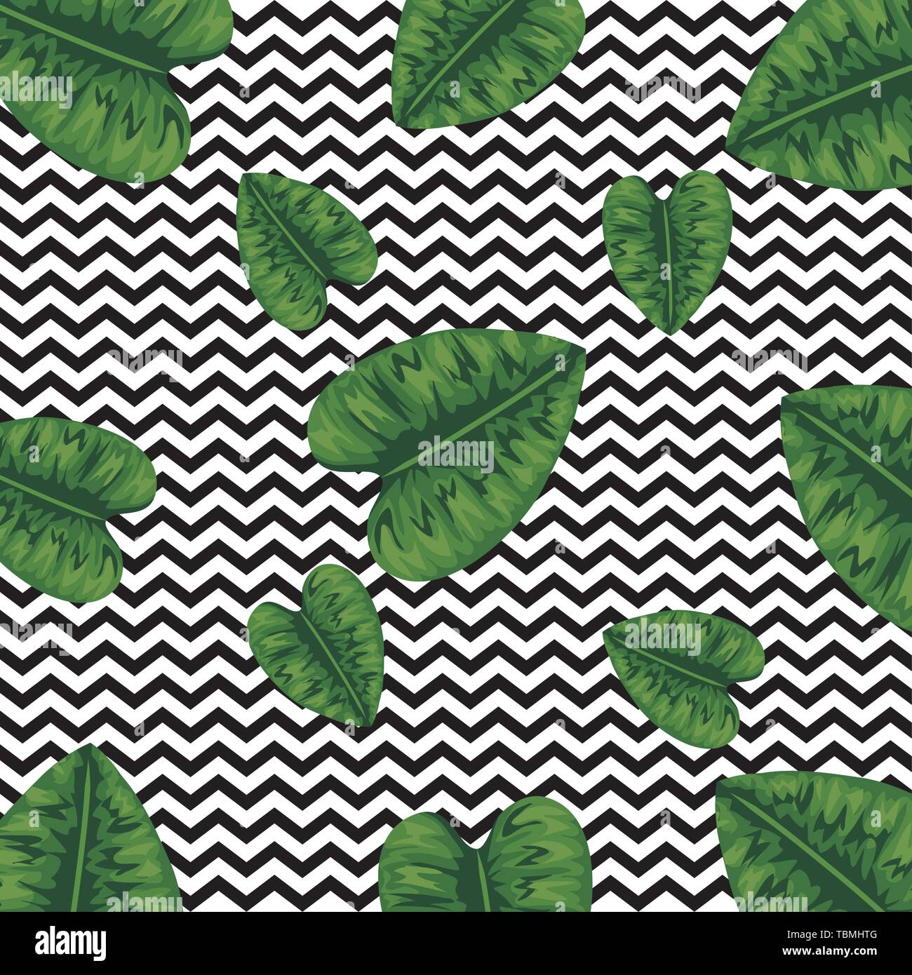 geometric lines texture with tropical background Stock Vector Image ...
