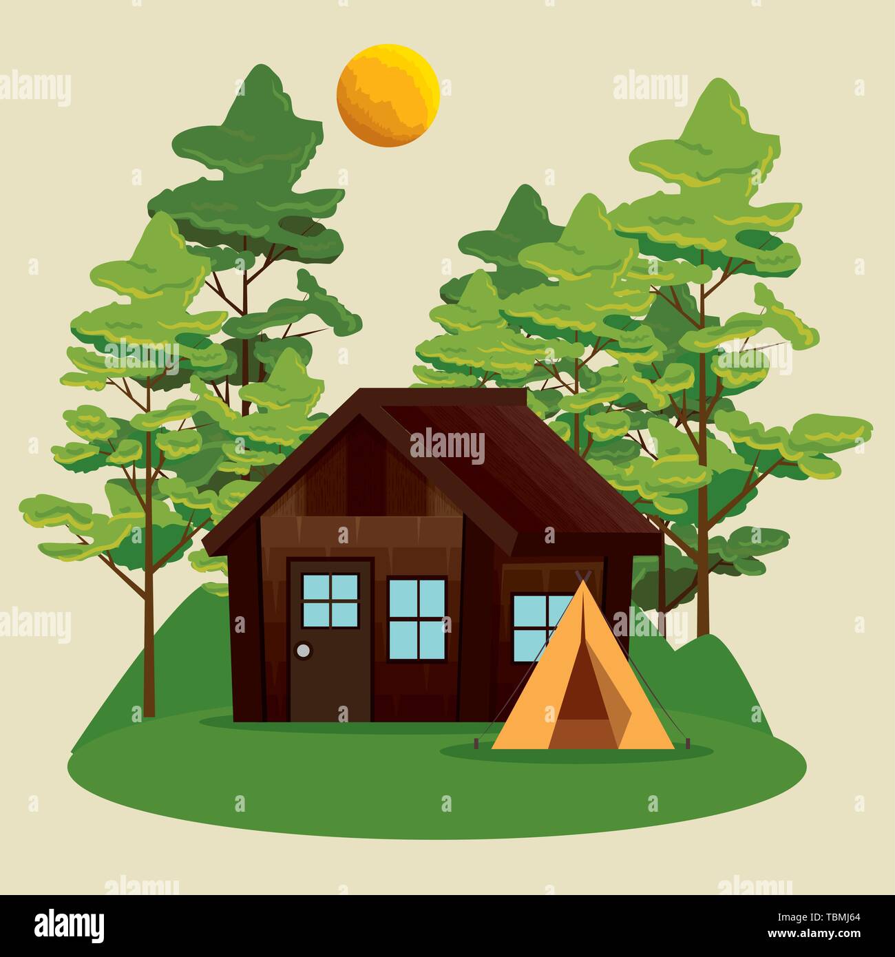Camp Cabin Clip Art