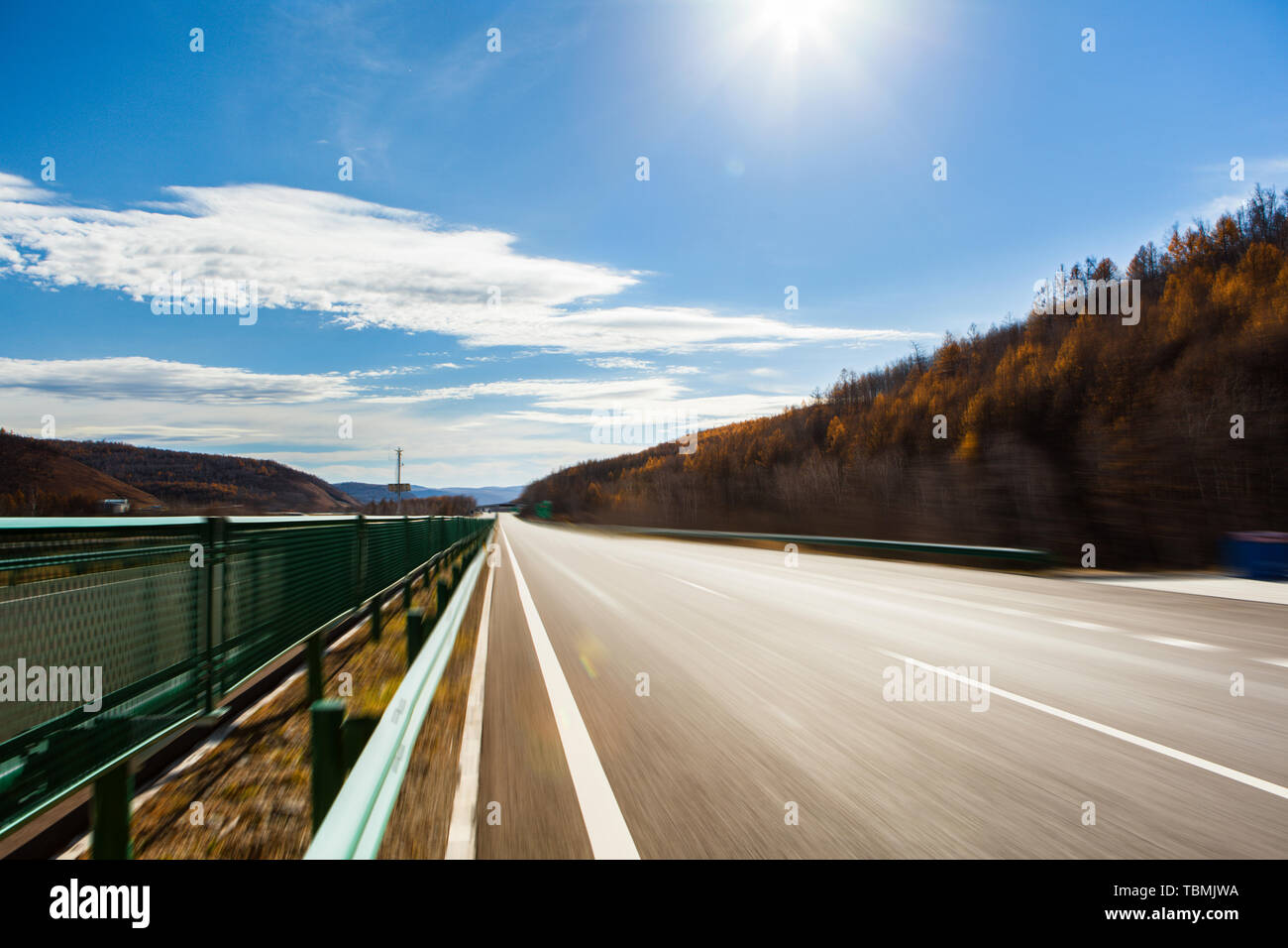 Road landscape no one to travel expressway guide sky asphalt hi-res ...