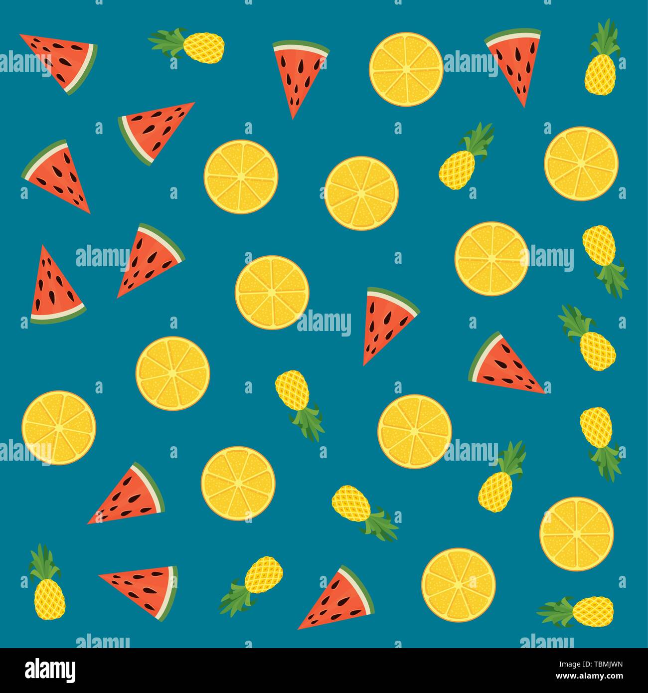 fresh fruits summer pattern background Stock Vector Image & Art - Alamy
