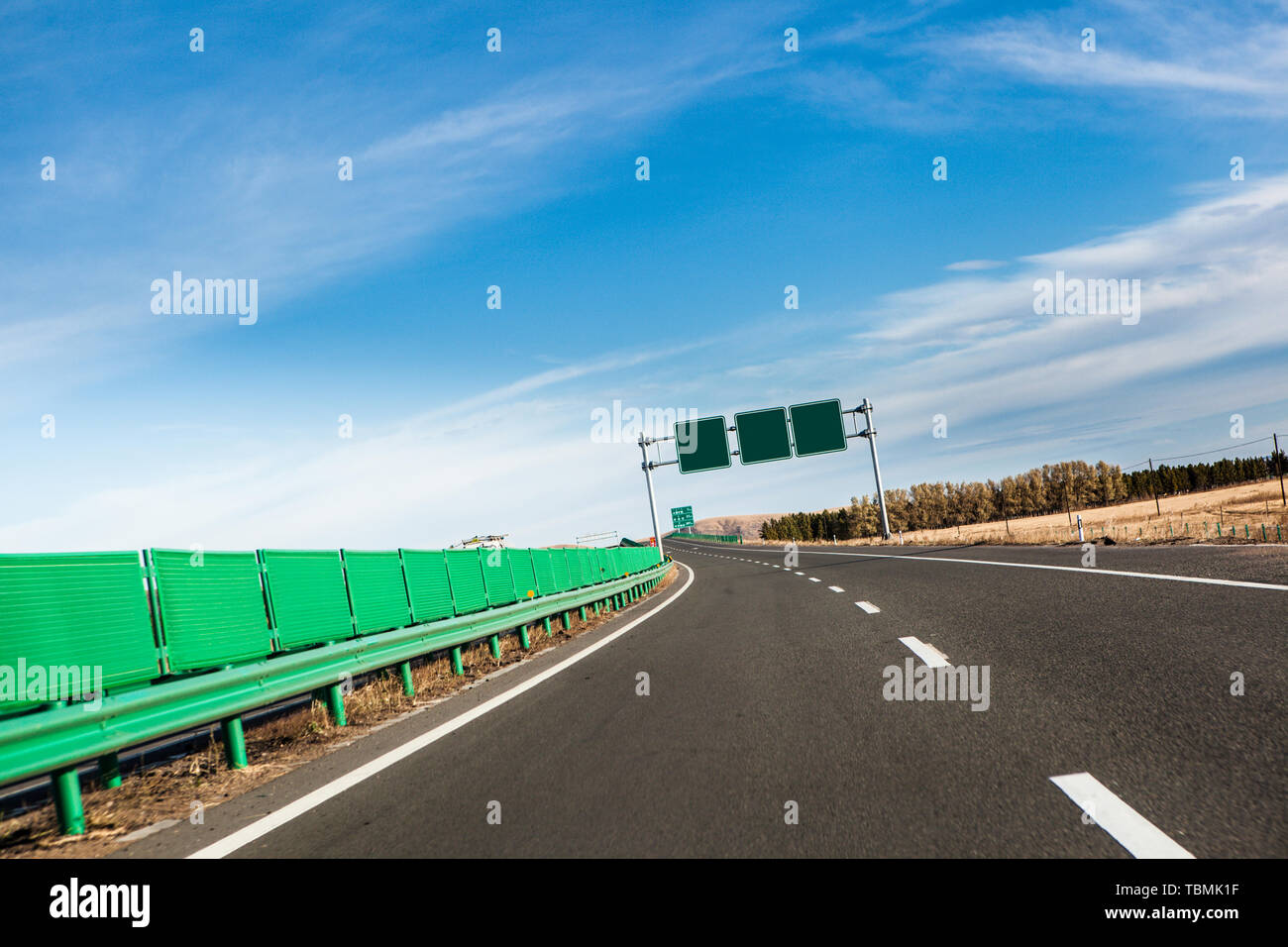 Road landscape no one to travel expressway guide sky asphalt hi-res ...