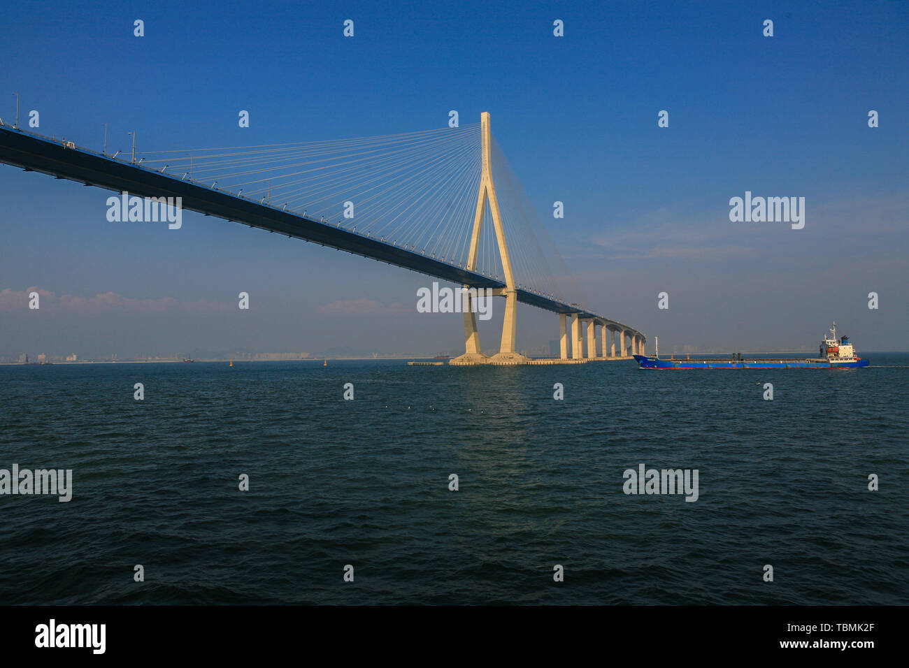 Urban buildings and cross sea bridges hi-res stock photography and ...