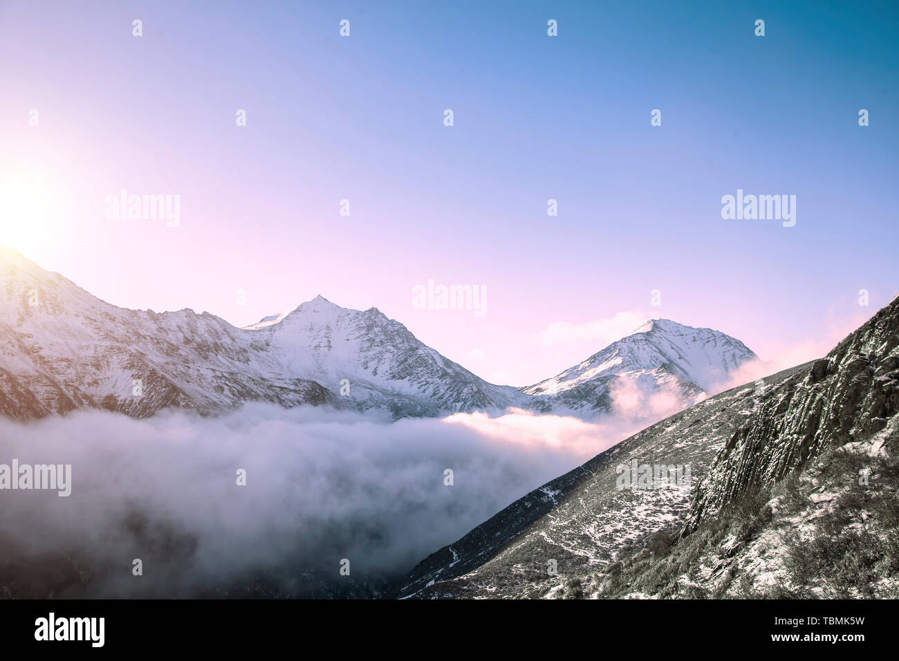 Dream Snow Mountain Stock Photo - Alamy