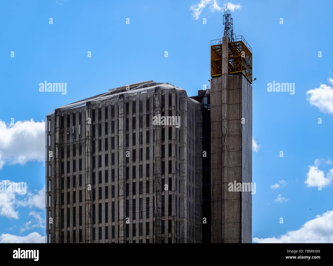 Malaga, Spain - March 24, 2018. The central post office building from ...