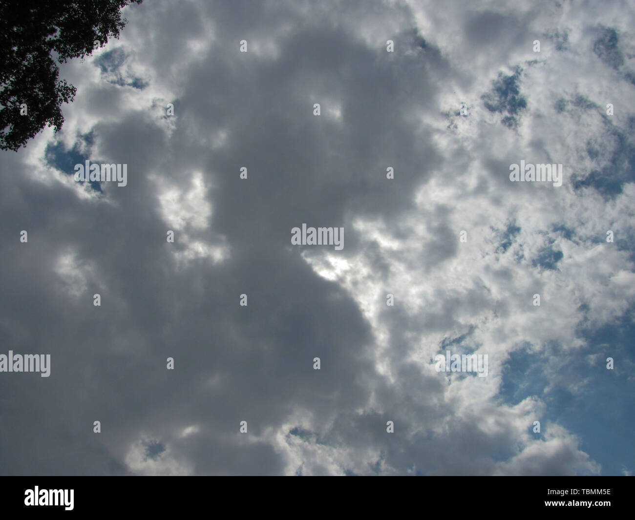gray clouds in blue sky background Stock Photo - Alamy