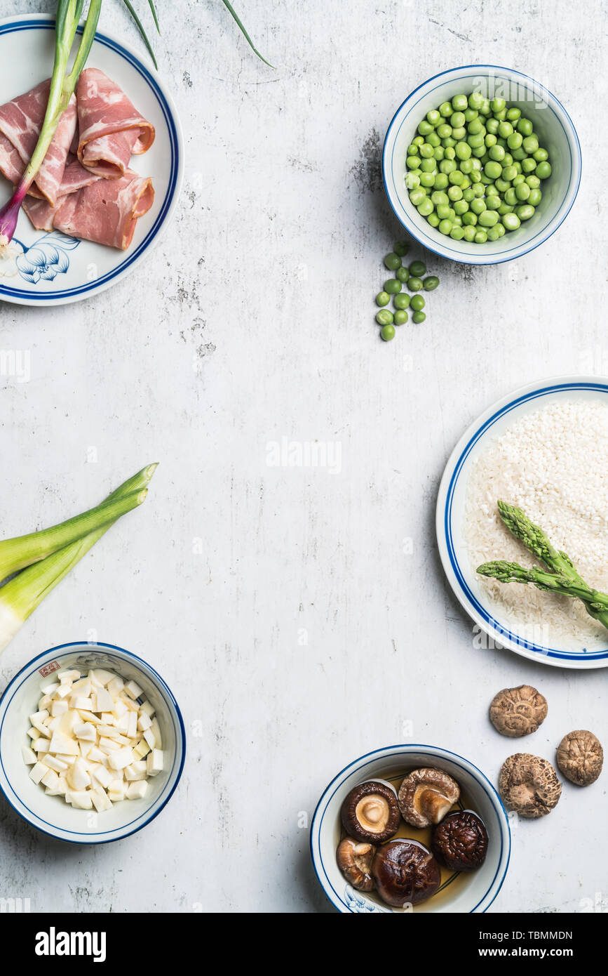 Raw materials for the preparation of Rishui rice 2 Stock Photo - Alamy