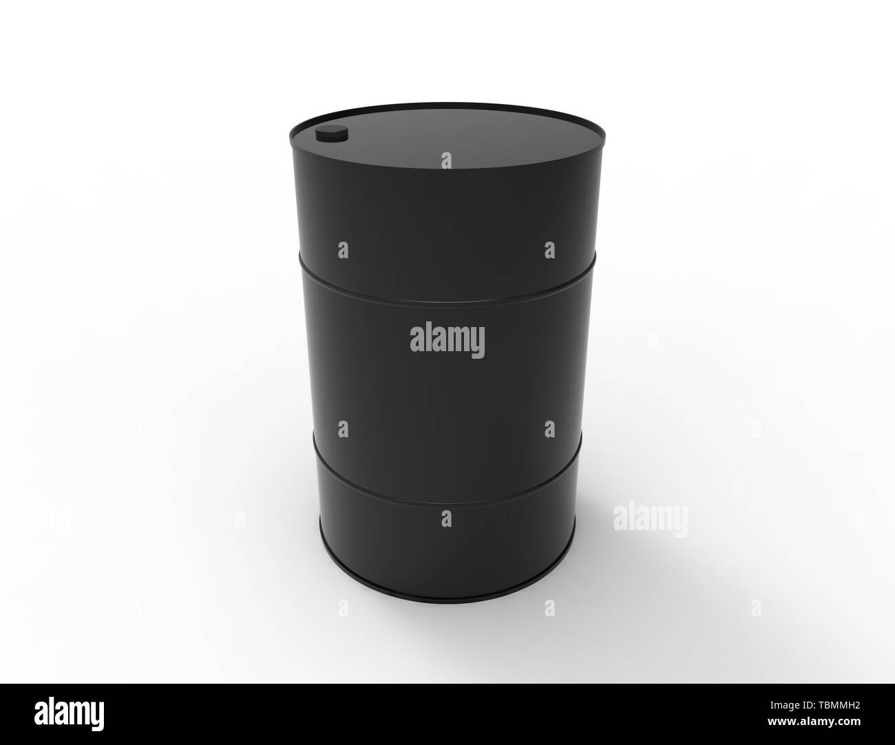 3D rendering of oil barrels isolated in white studio background Stock ...