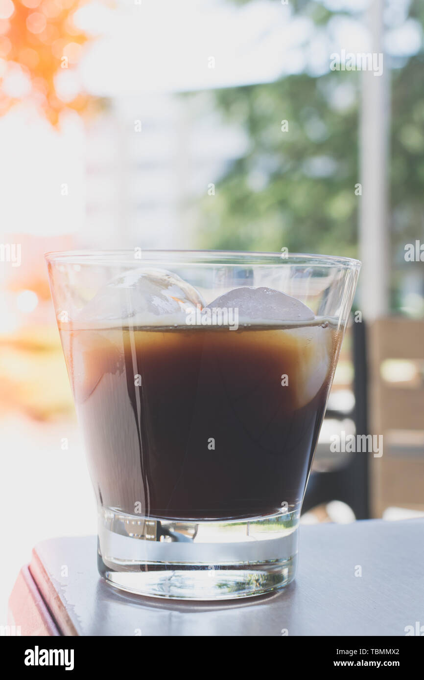 ice black coffee in Summer Stock Photo - Alamy