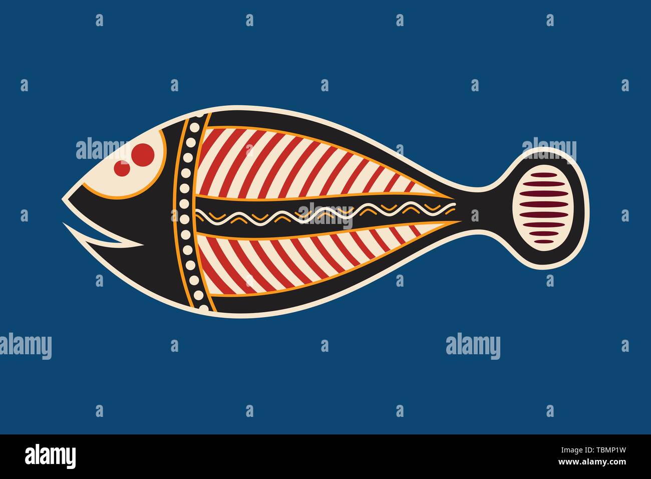 Native australian indigenous fish fauna Stock Vector Images - Alamy