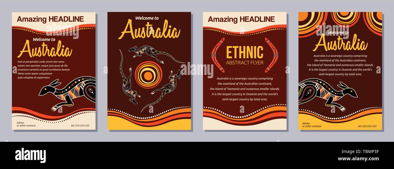 Set of abstract colorful flyers, posters, banners, placards, brochure ...