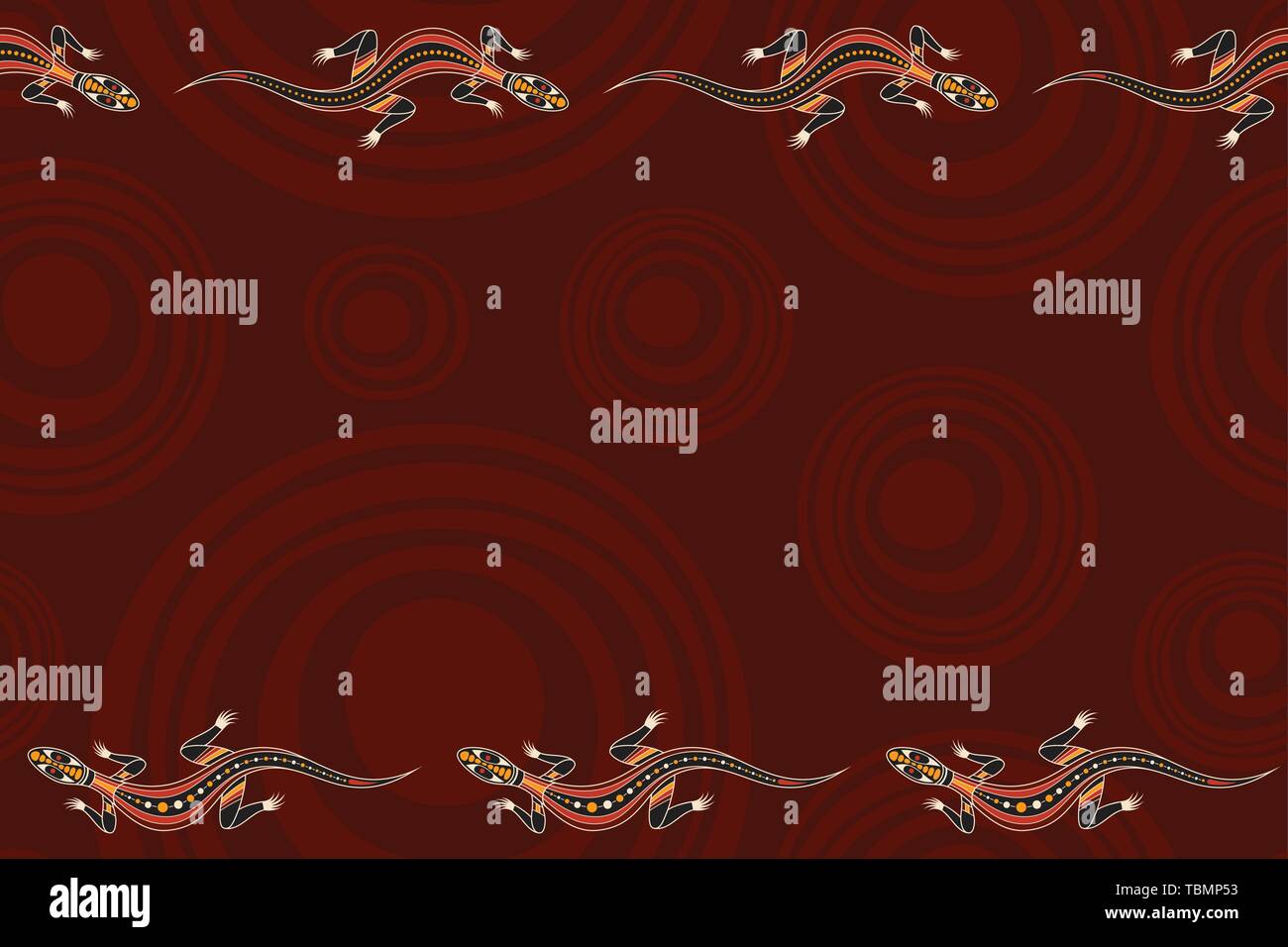 Aboriginal art lizard Stock Vector Images - Alamy