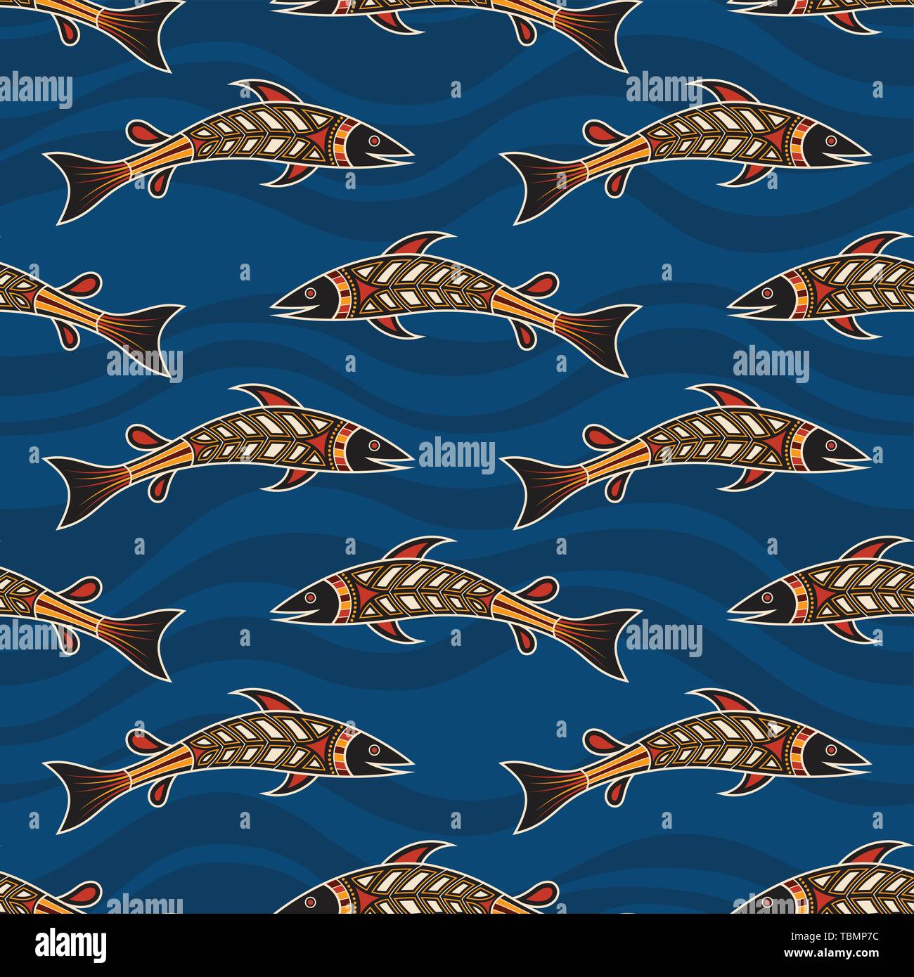 Aboriginal art vector painting fish hi-res stock photography and images ...