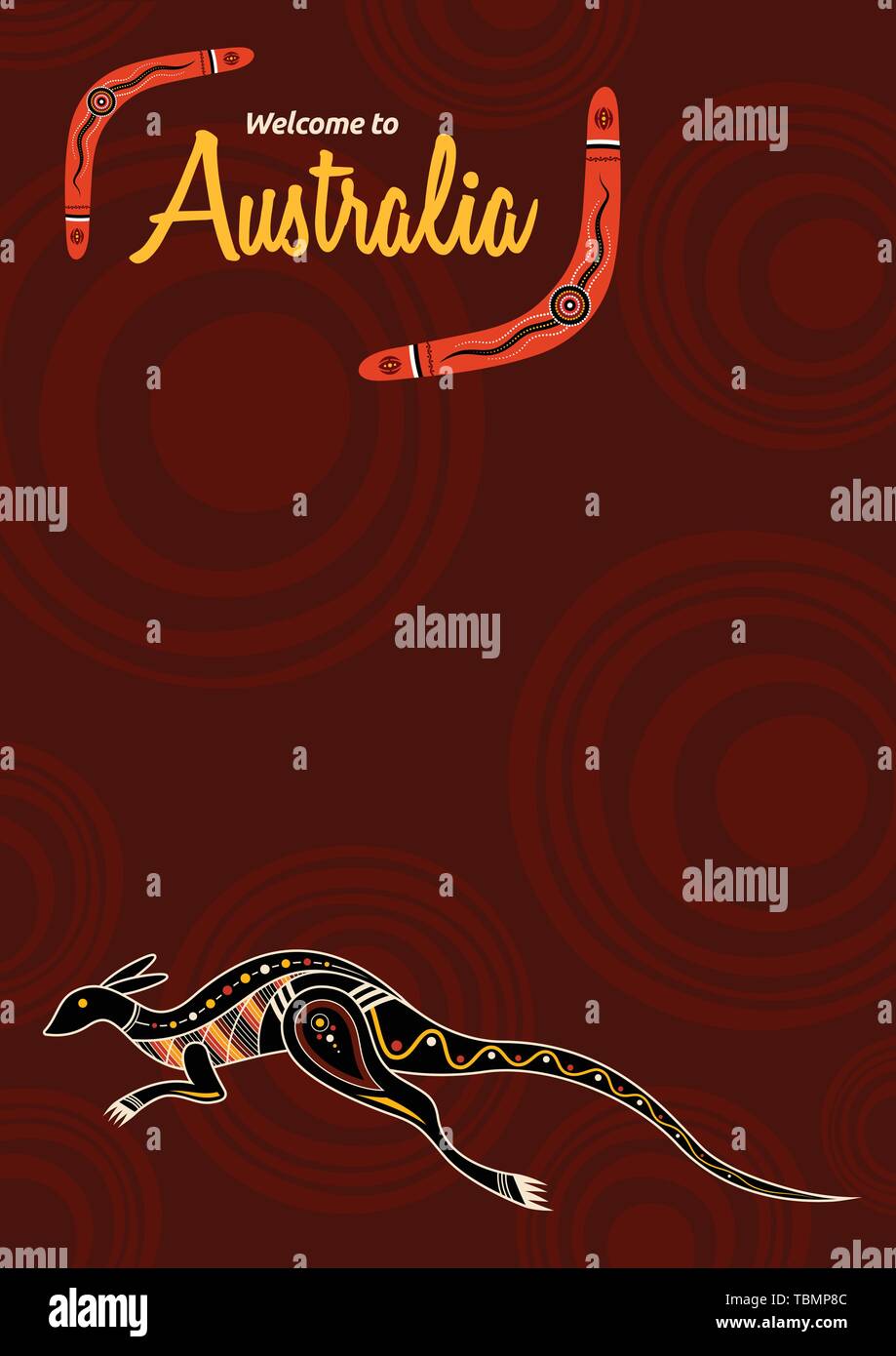 Aboriginal kangaroo Stock Vector Images - Alamy
