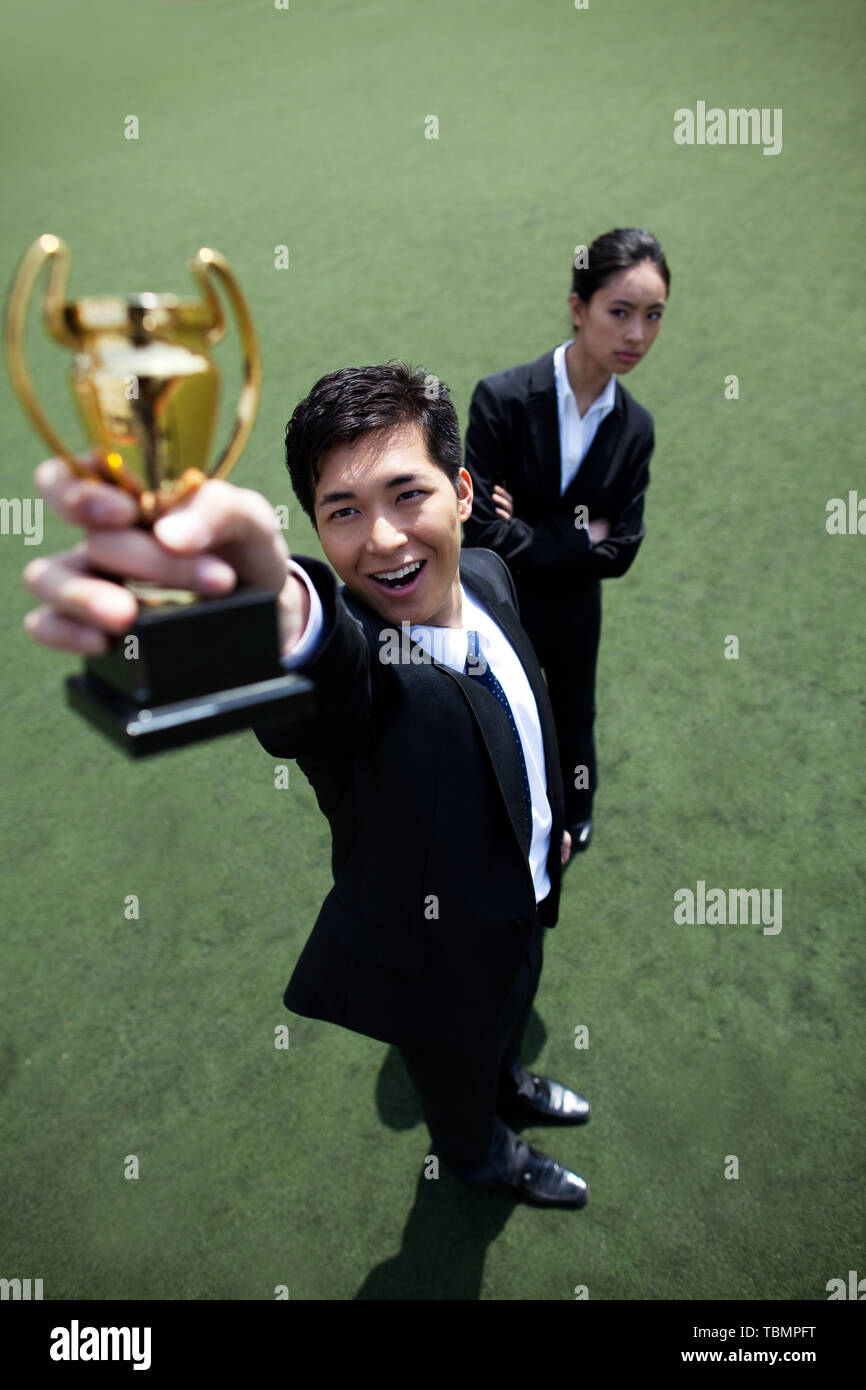 Business people receive awards Stock Photo - Alamy