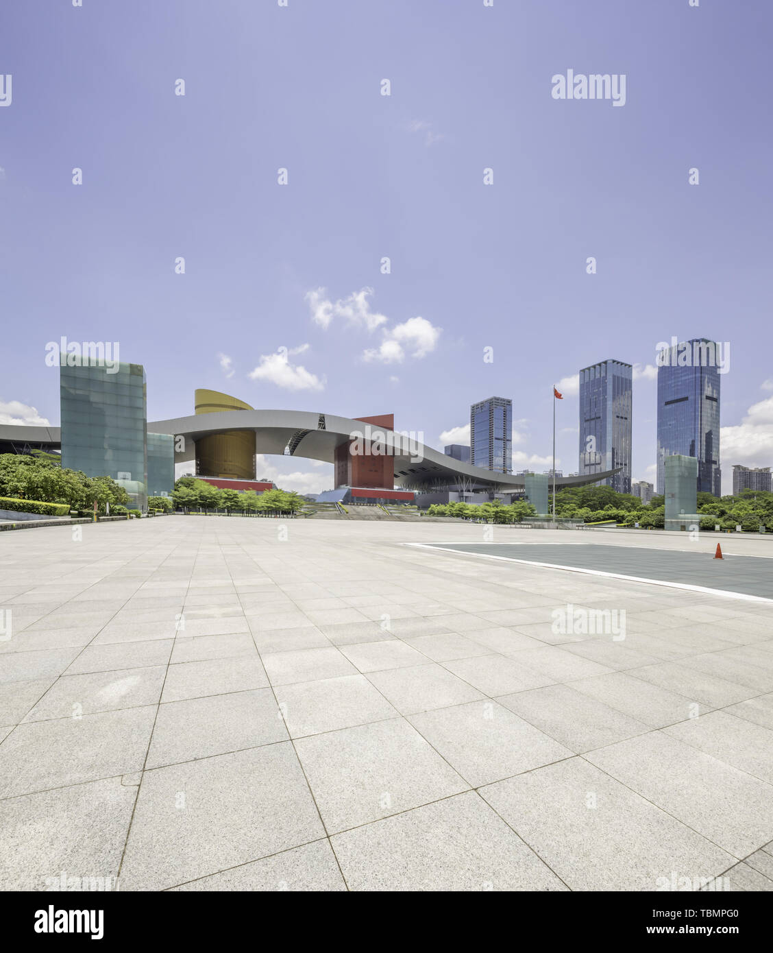 empty square with a landmark of shenzheng in china Stock Photo - Alamy