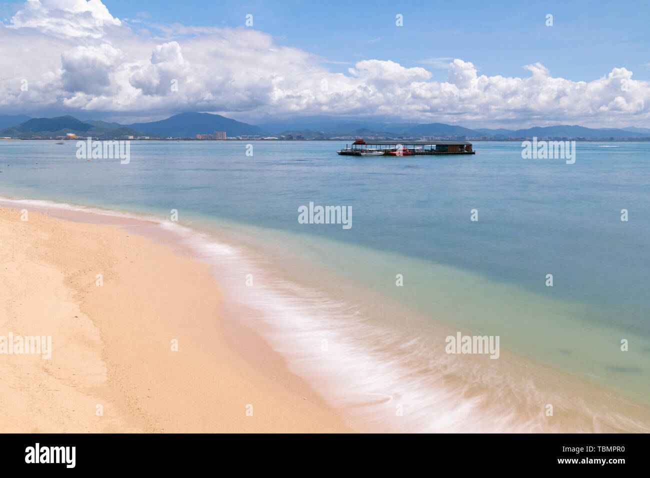 Beautiful beach in Sanya, Hainan, China Stock Photo - Alamy