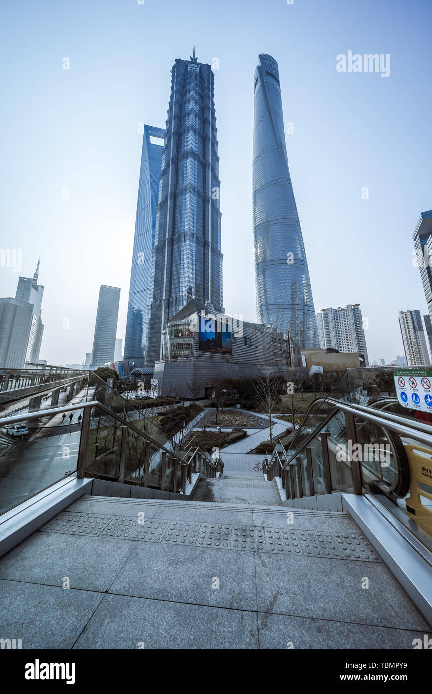 Lujiazui pedestrian bridge hi-res stock photography and images - Alamy