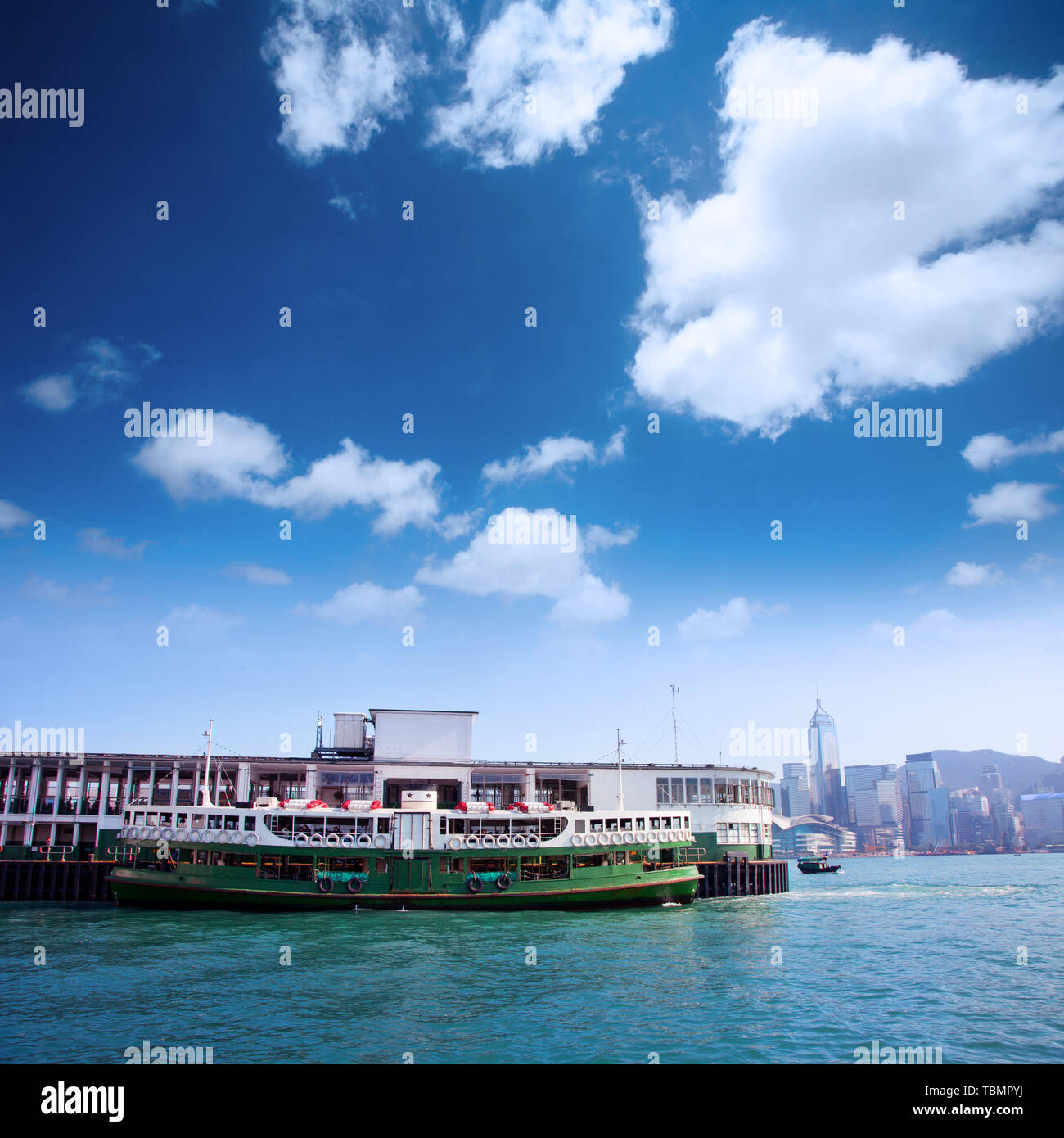 Solar star stop at Kowloon pier Stock Photo - Alamy