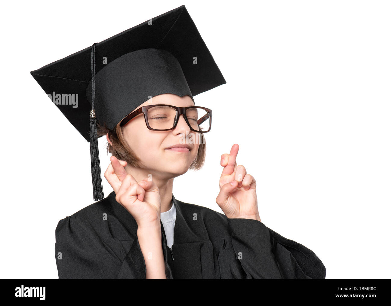 Graduate little girl student Stock Photo - Alamy