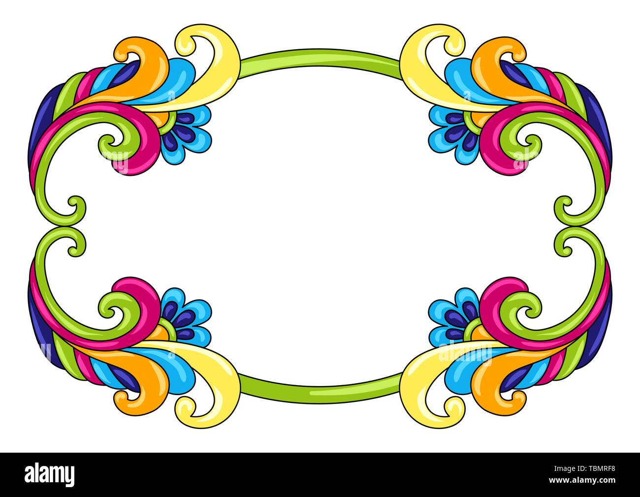 Mexican decorative frame with ornamental swirls Stock Vector Image ...