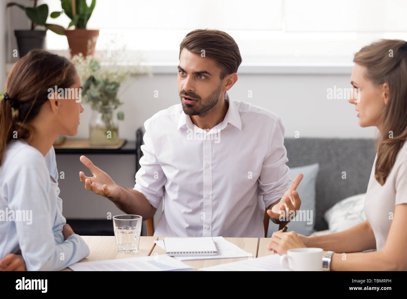 Diverse group of people angry hi-res stock photography and images - Alamy