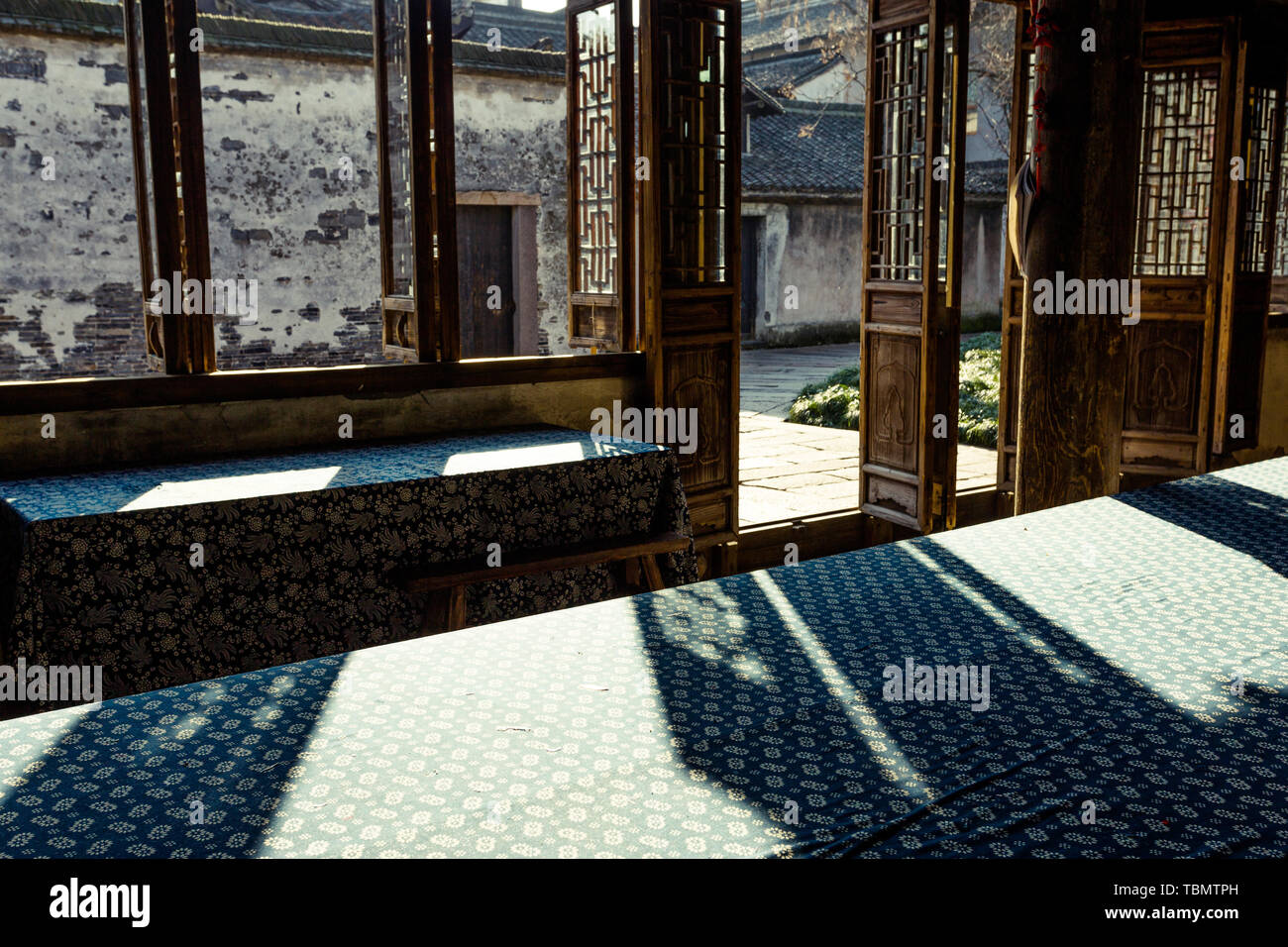 Chinese vintage house windows Stock Photo - Alamy