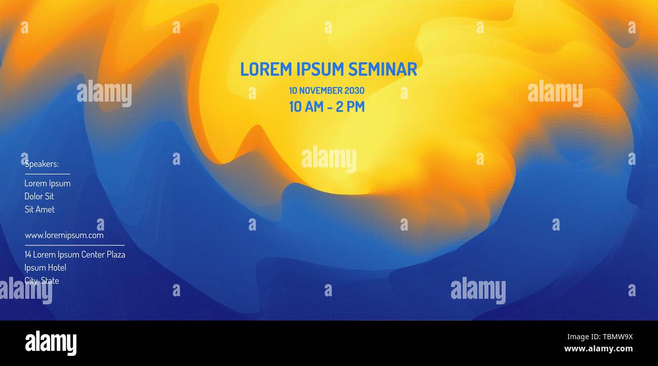 Business event invitation template. Can be used for online courses ...