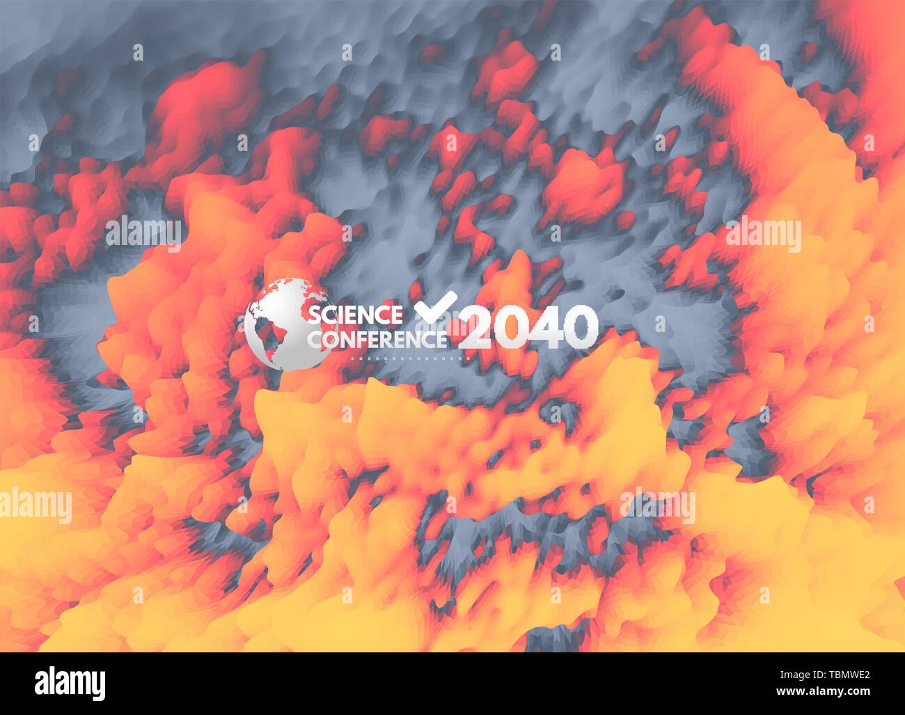 Science conference. Burning fire flames. Can be used for online courses ...