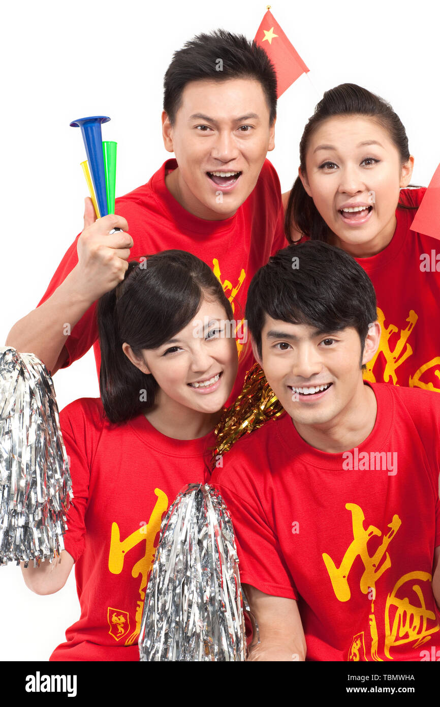 Cheerleaders cheer for China Stock Photo - Alamy