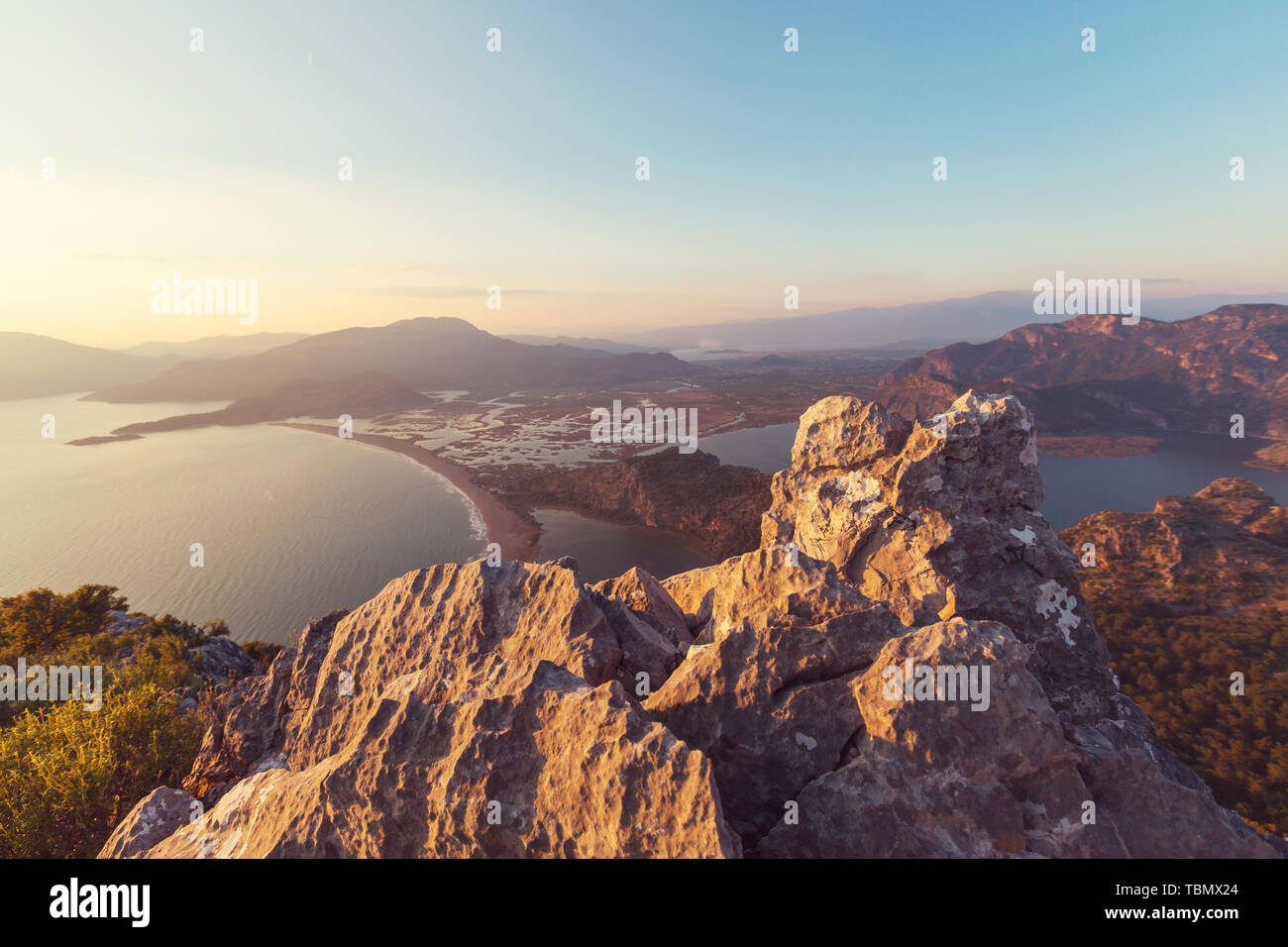 Beautiful sea coast in Turkey. Amazing natural landscapes along Lycian ...