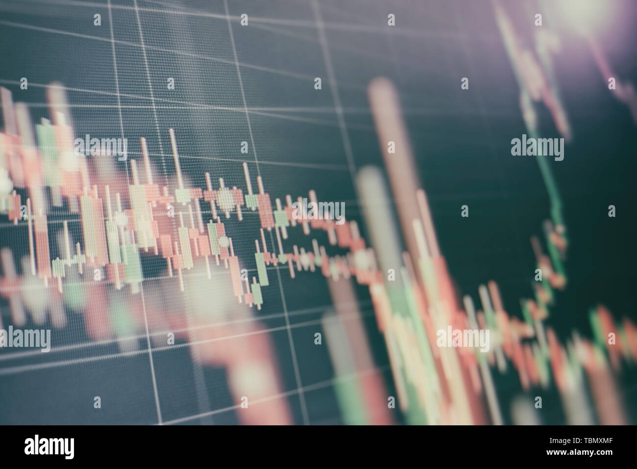 graph with diagrams on the stock market, for business and financial ...