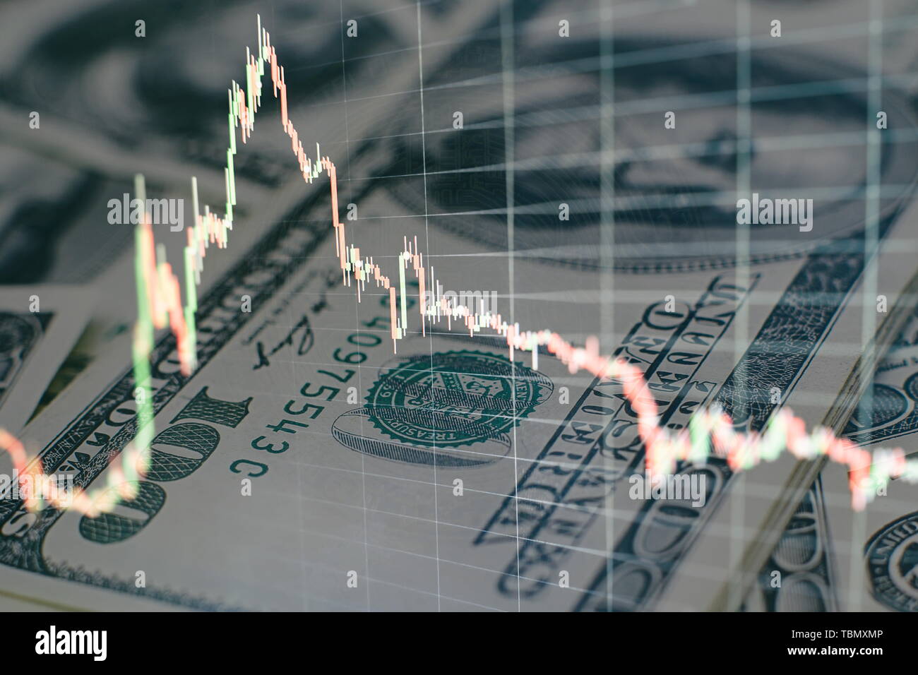 graph with diagrams on the stock market, for business and financial ...