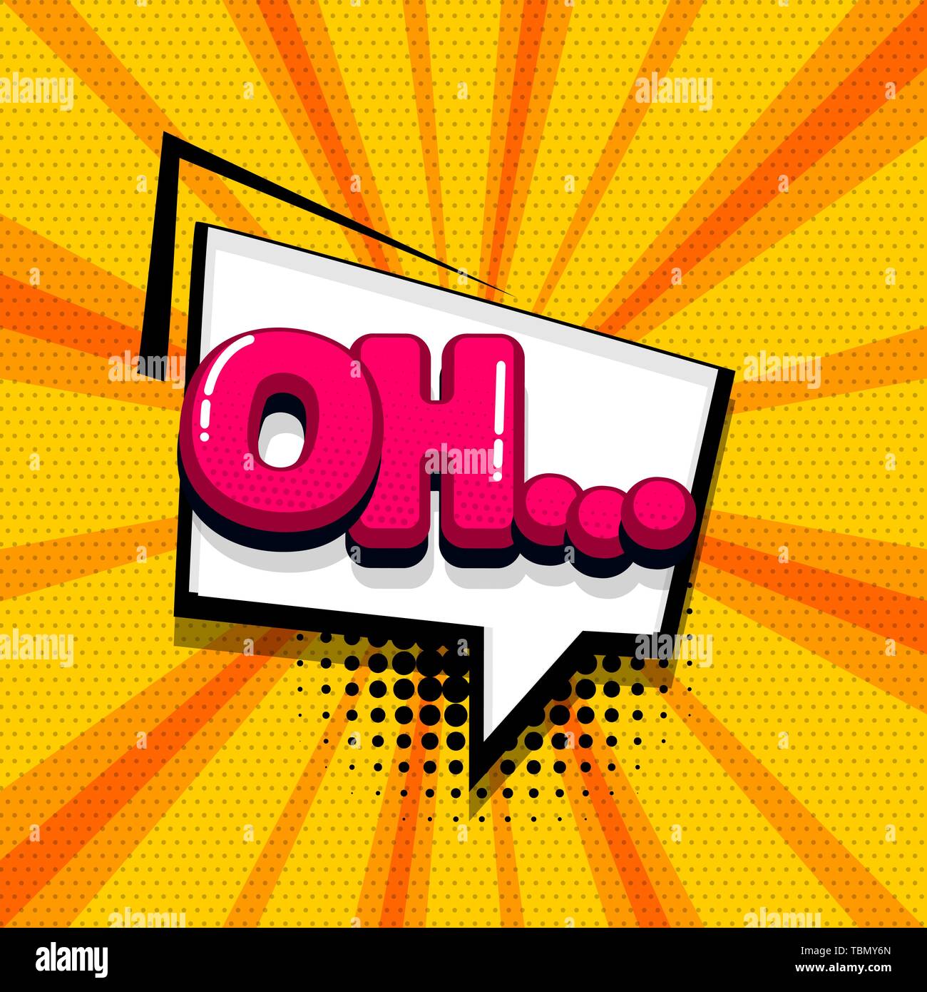 Oh comic text sound effects pop art style. Vector speech bubble word ...