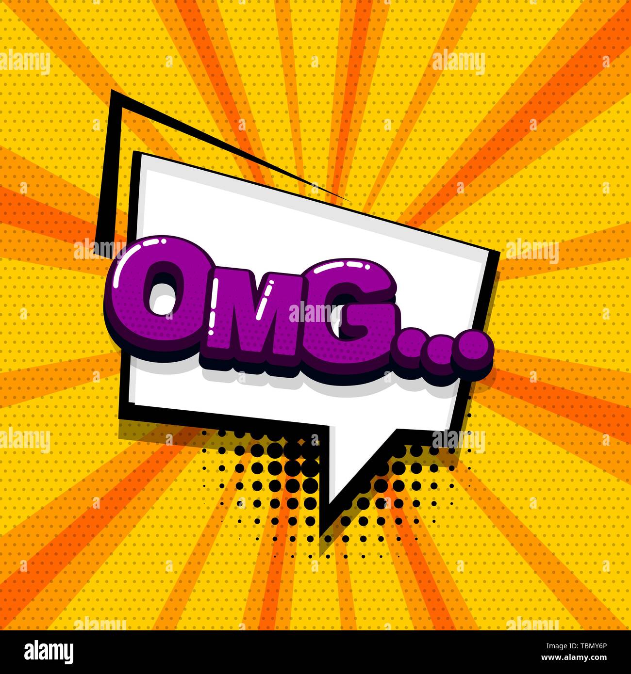 omg ouch oops comic text sound effects pop art style. Vector speech ...