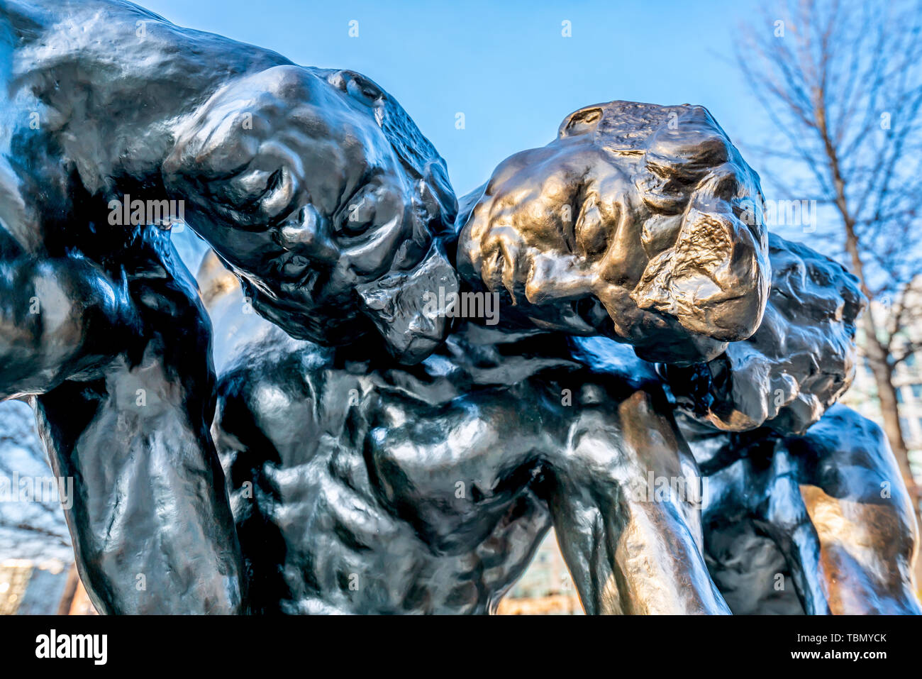 Philadelphia, Pennsylvania, USA - December, 2018 - Detail of the Three ...